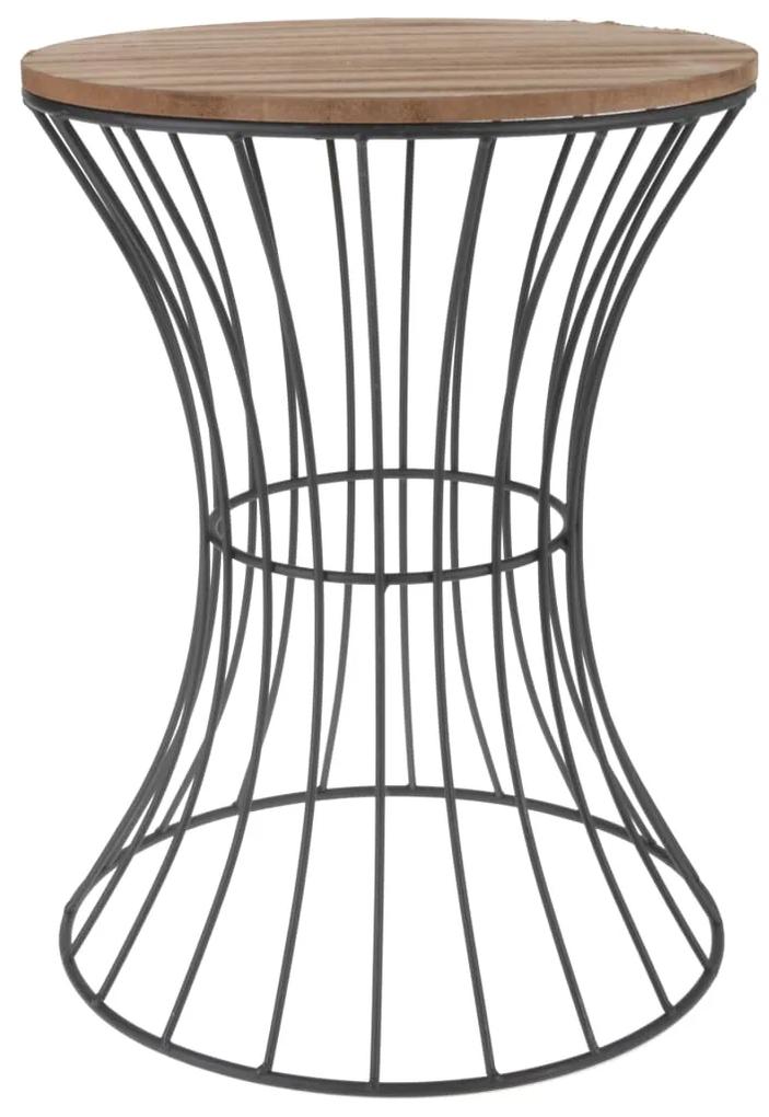 H&S Collection Odkládací stolek kov béžový - Default Title