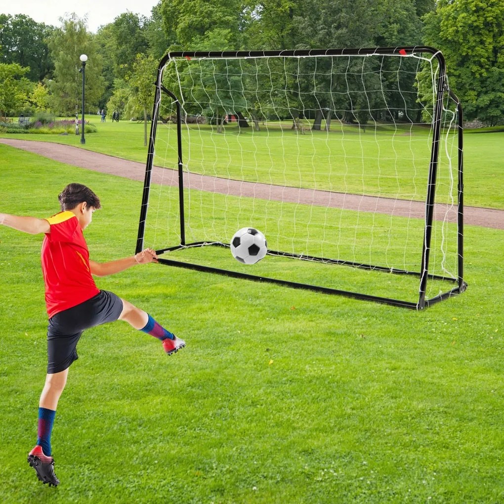 Costway 2 v 1 Fotbalová branka a odrazka Fotbalové branky 187 × 60 × – černý