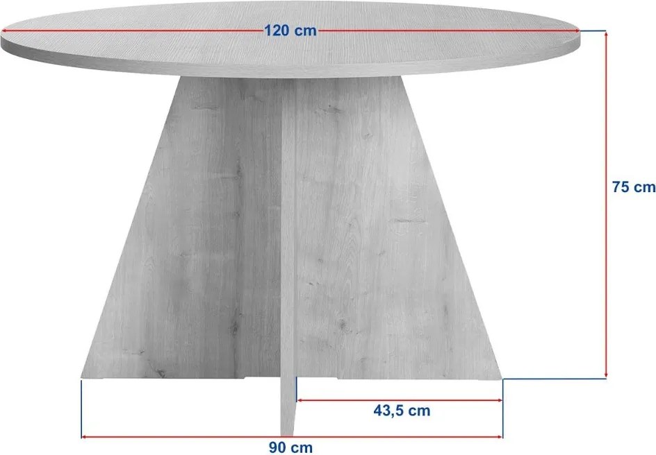 Designový jídelní stůl Kahedin 120 cm atlantská borovice