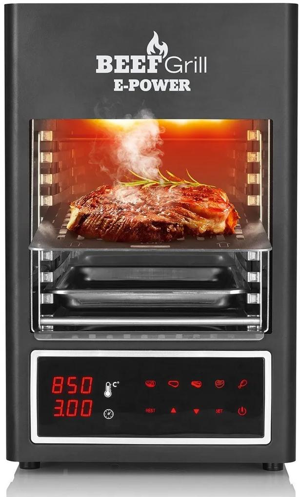 Elektrický gril Gourmetmaxx 8681 / 1600 W / horní ohřev 850°C / černá