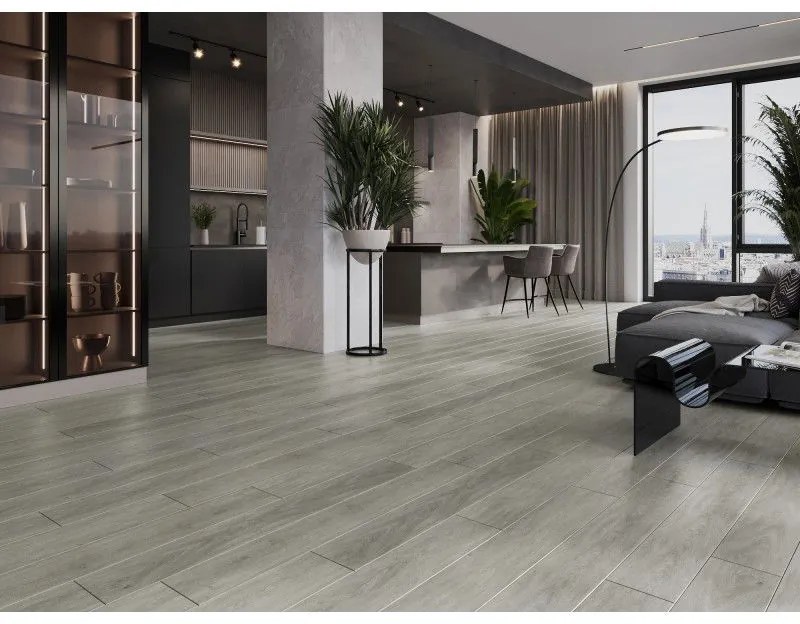 Mexen Redmond, vinylová podlaha 1240x182 mm SPC 6,5 mm, IXPE 1,5 mm, 4stranná V-drážka, dub, F1027-1240-182-505-4V1-01