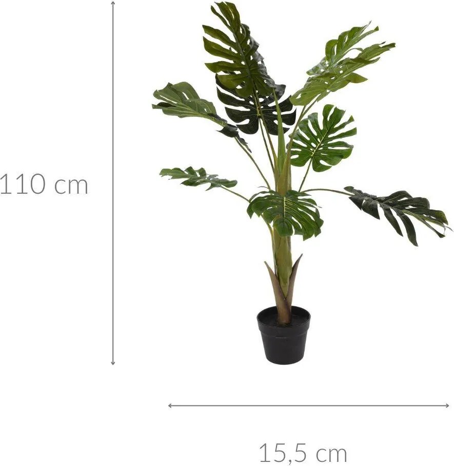 Umělá rostlina MONSTERA, výsoká, 110 cm
