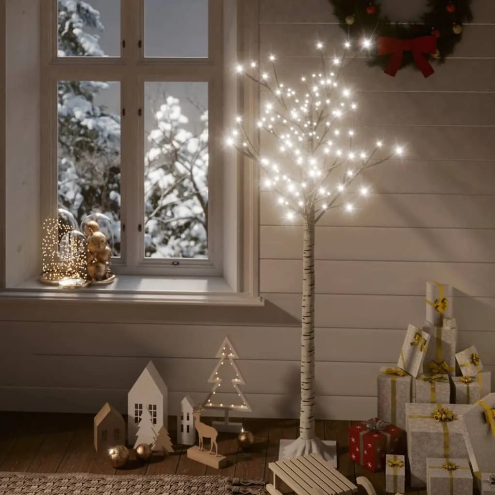 Vánoční strom 156 studených bílých LED 1,5 m vrba dovnitř i ven 332955