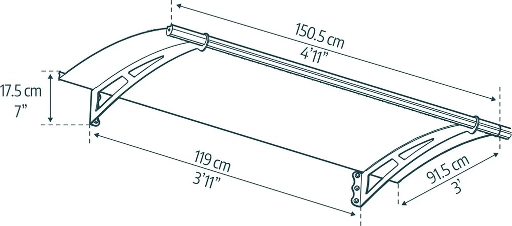 Palram Aquila 1500 vchodová stříška