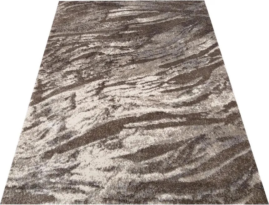 DY Hnědý koberec s abstraktním vzorem Panamero 13 Rozměr: 60x100 cm