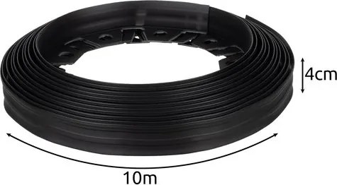 Zahradní plastový obrubník 40mm, 10m s kolíky Gardlov 24561