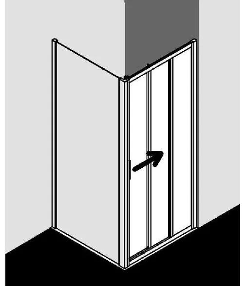 Kermi Cada XS Sprchové dveře 70 cm, 3-dílné, pravé, bílá CKG3R070202PK