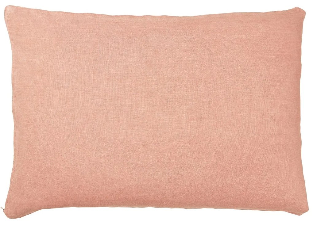 IB LAURSEN Lněný povlak na polštář Desert Rose 60×40 cm, růžová barva, textil