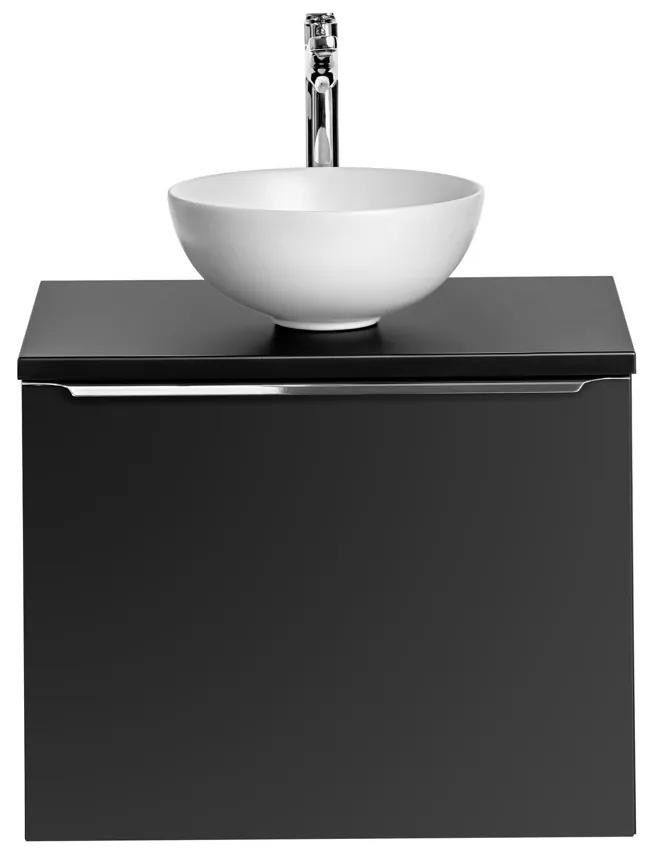 Koupelnová skříňka s umyvadlem a deskou SANTA FE Black DU60/1 | 60 cm