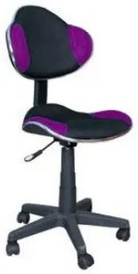 Dětská otočná židle Q-G2 - černá/fialová