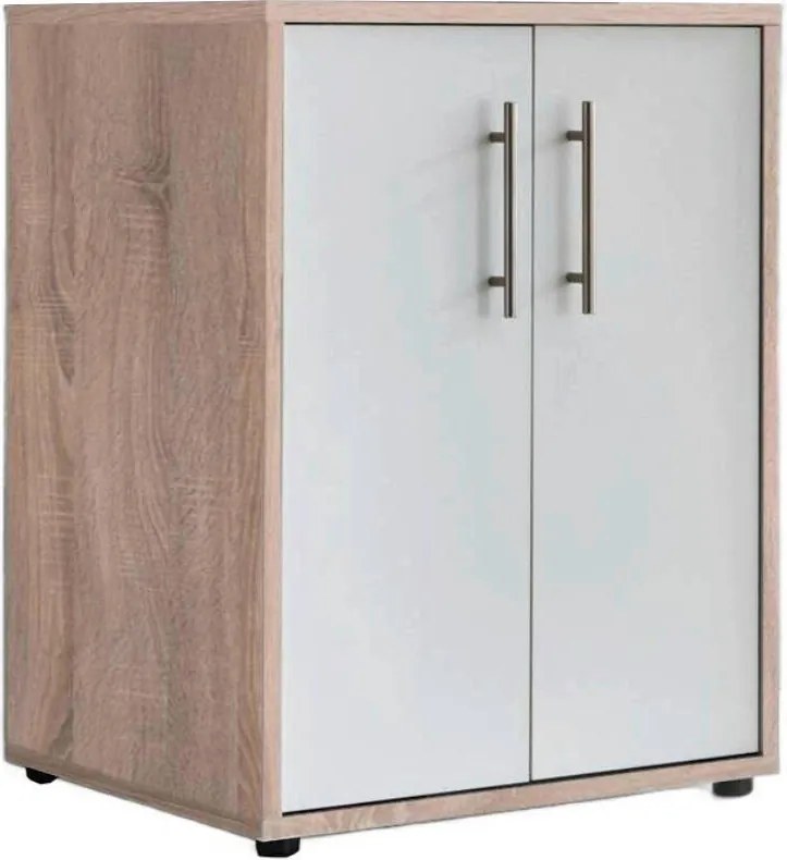 XXXLutz SKŘÍŇ NA ŠANONY, bílá, Sonoma dub, 54/74/50 cm MID.YOU - Online Only kancelářský nábytek - 001067015605