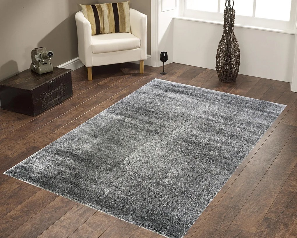 Berfin Dywany, Kusový koberec Microsofty 8301 Dark grey, 120x170, šedá, ložnice