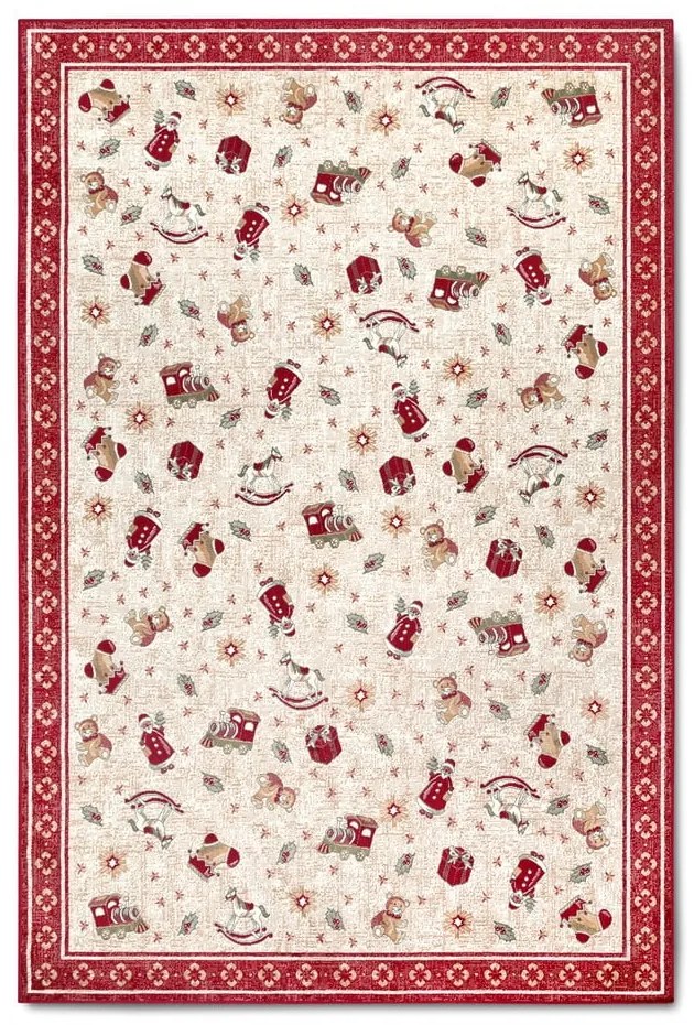 Červený koberec s vánočním motivem s příměsí bavlny 160x230 cm Toy's Delight Red Christmas – Villeroy&amp;Boch