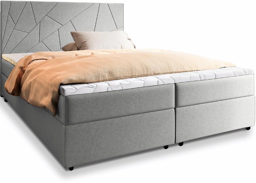 MSL Kontinentální čalouněná postel MADONA (180 x 200 cm) Barva látky: INARI 100