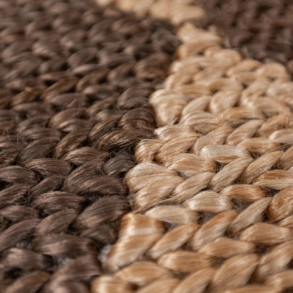 Hnědý/v přírodní barvě ručně tkaný běhoun s příměsí juty 80x230 cm Effie Diamond – Flair Rugs