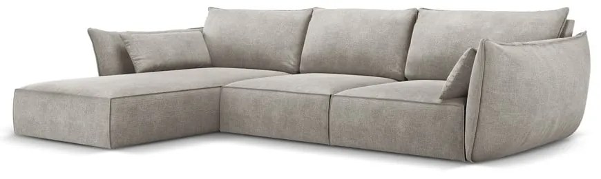 Světle šedá rohová pohovka (levý roh) Vanda – Mazzini Sofas