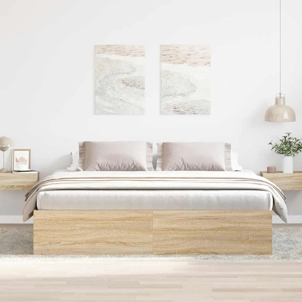 Rám postele dub sonoma 180 x 200 cm Super King Size 3203882