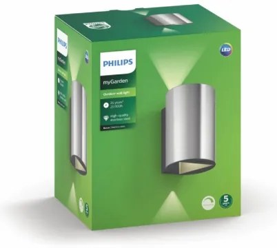 Philips 17357/47/P0 - LED venkovní nástěnné svítidlo BUXUS 2xLED/4,5W IP44