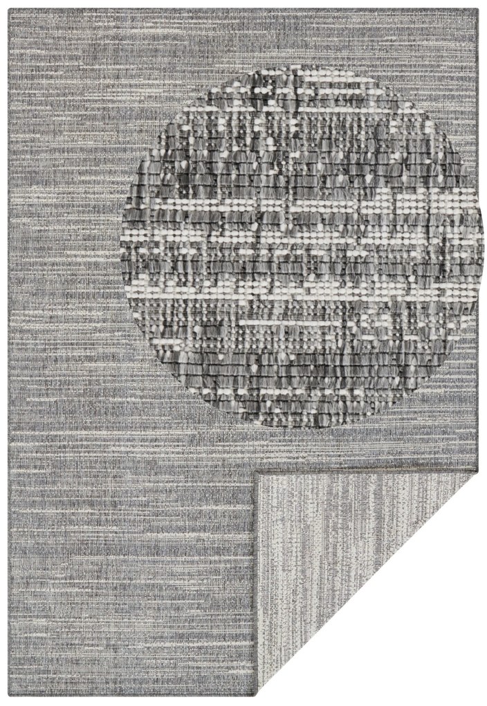 ELLE Decoration, Kusový koberec Gemini 105543 Silver z kolekce Elle – na ven i na doma, 120x170, šedá, chodba / předsíň