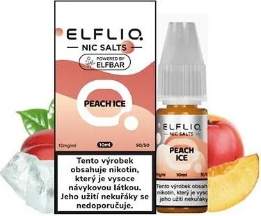 Elfliq Salt Ledový broskvový džus 10ml (10mg)