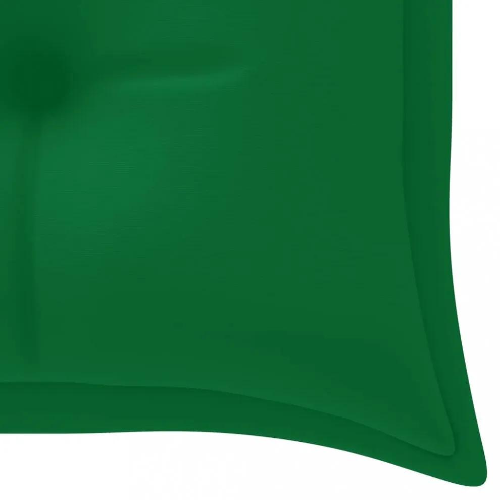Voděodolná poduška na zahradní lavici 150 cm Dekorhome Zelená