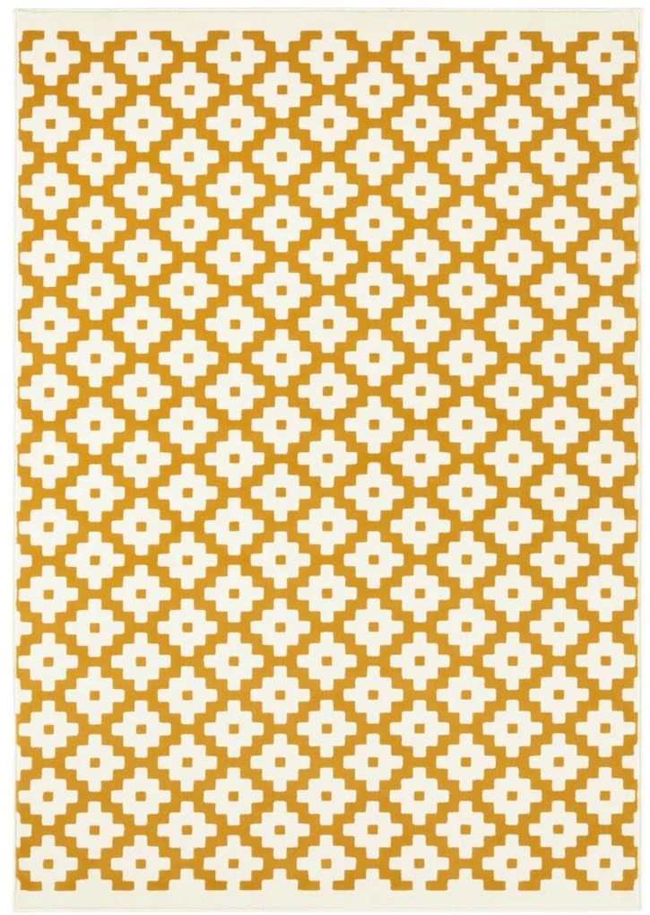 Hanse Home Collection koberce Kusový koberec Celebration 103450 Lattice Gold - 80x250 cm