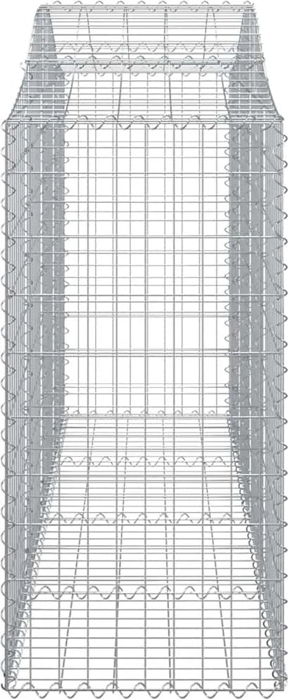 Klenuté gabionové koše 10ks 200x50x120/140cm pozinkované železo 3145669