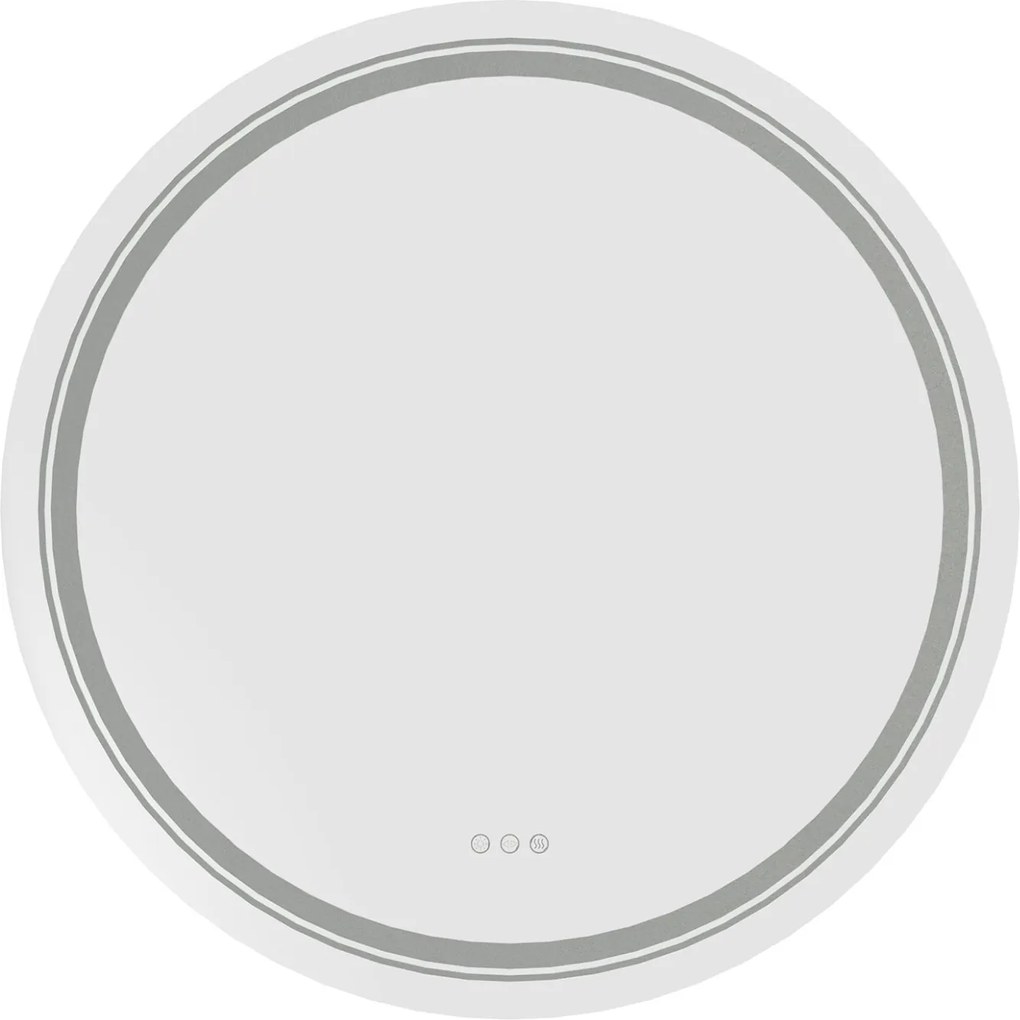 Koupelnové zrcadlo DOVER 80 cm stříbrné