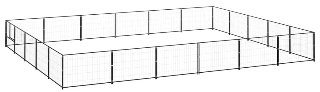 Psí kotec černý 30 m² ocel