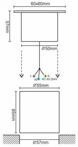 LED Venkovní nájezdové svítidlo LED/4W/85-264V IP67 4000K