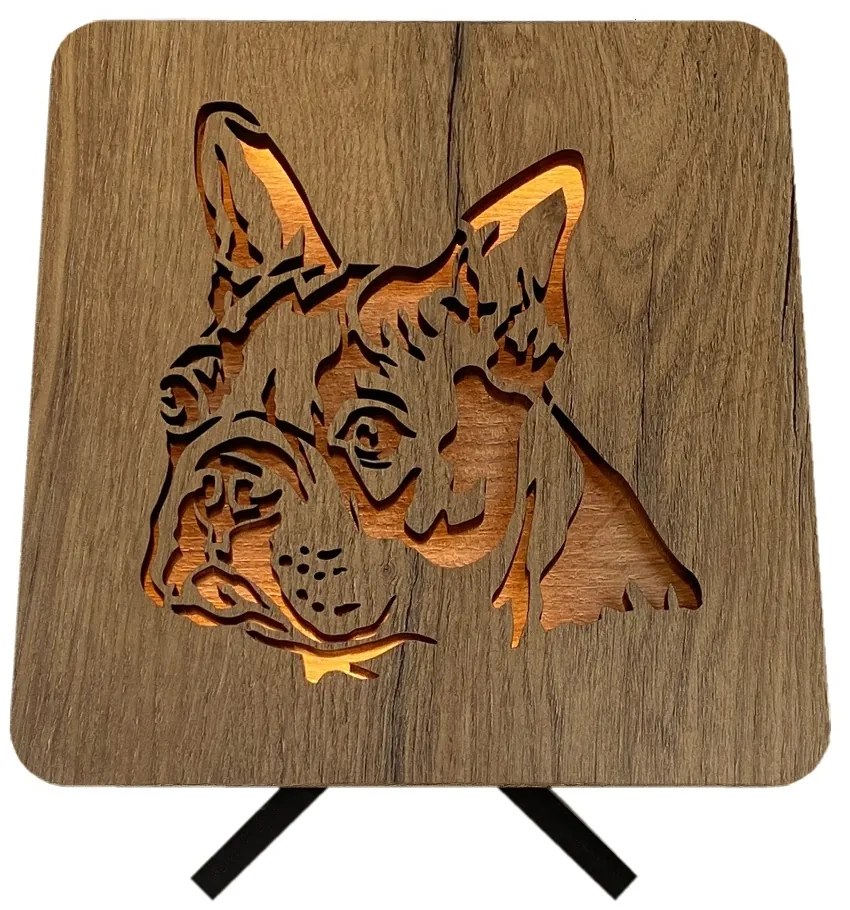 Li-Go "Buldoček" lampa 19x19cm provedení povrchu: jedle