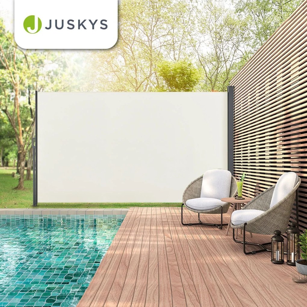 Juskys Výsuvná boční markýza Dubai Barva: tmavě šedá, Velikost: 500 × 160 cm
