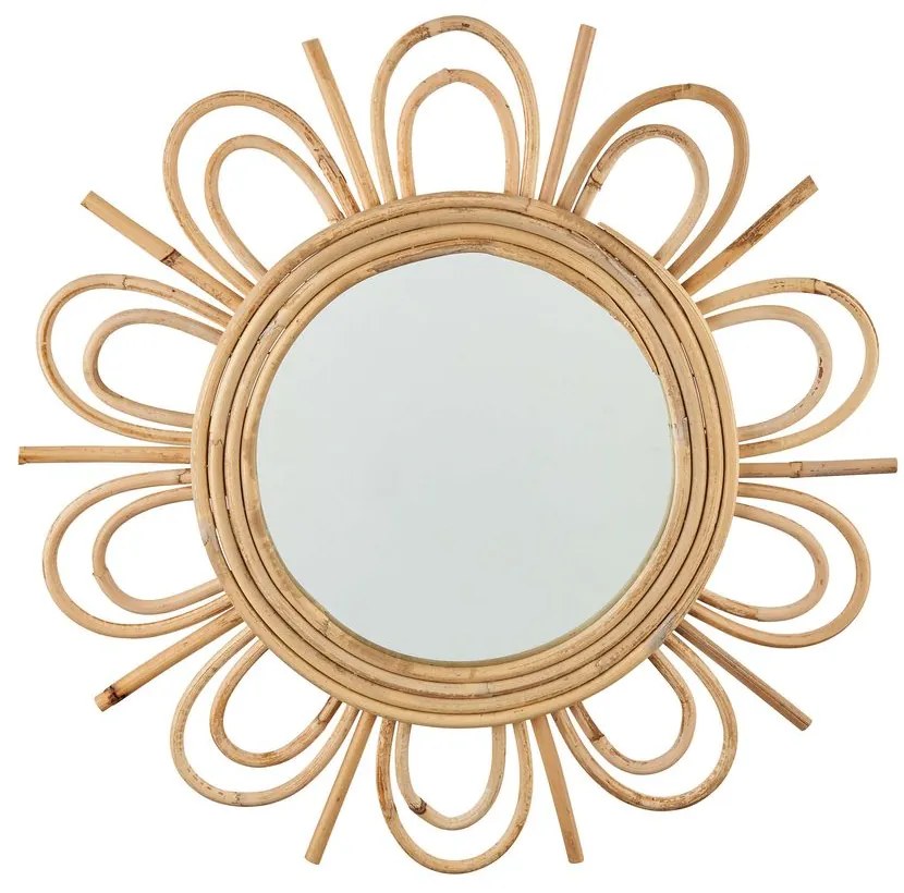 Butlers COTTAGE Ratanové zrcadlo ve tvaru květiny