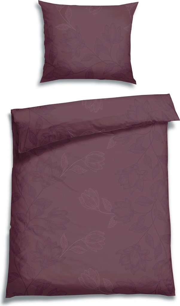 XXXLutz POVLEČENÍ, flanel, bobulová, 140/200 cm Florella - Povlečení - 004388023401
