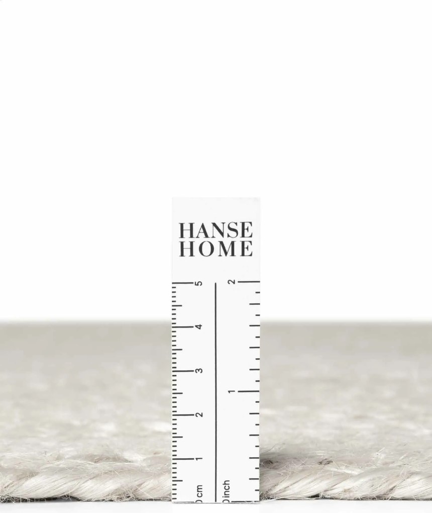 Hanse Home, Kusový koberec Jute Braided 106321 White kruh, 140x140 (průměr) kruh, bílá, chodba / předsíň