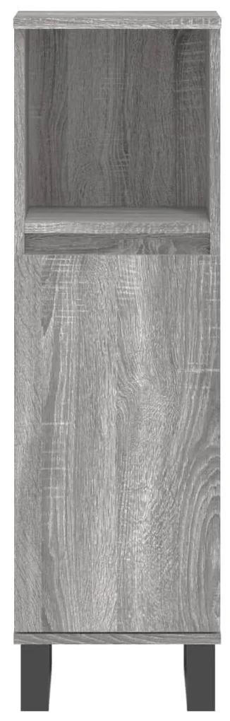 3dílný set koupelnového nábytku šedý sonoma kompozitní dřevo,  3190235