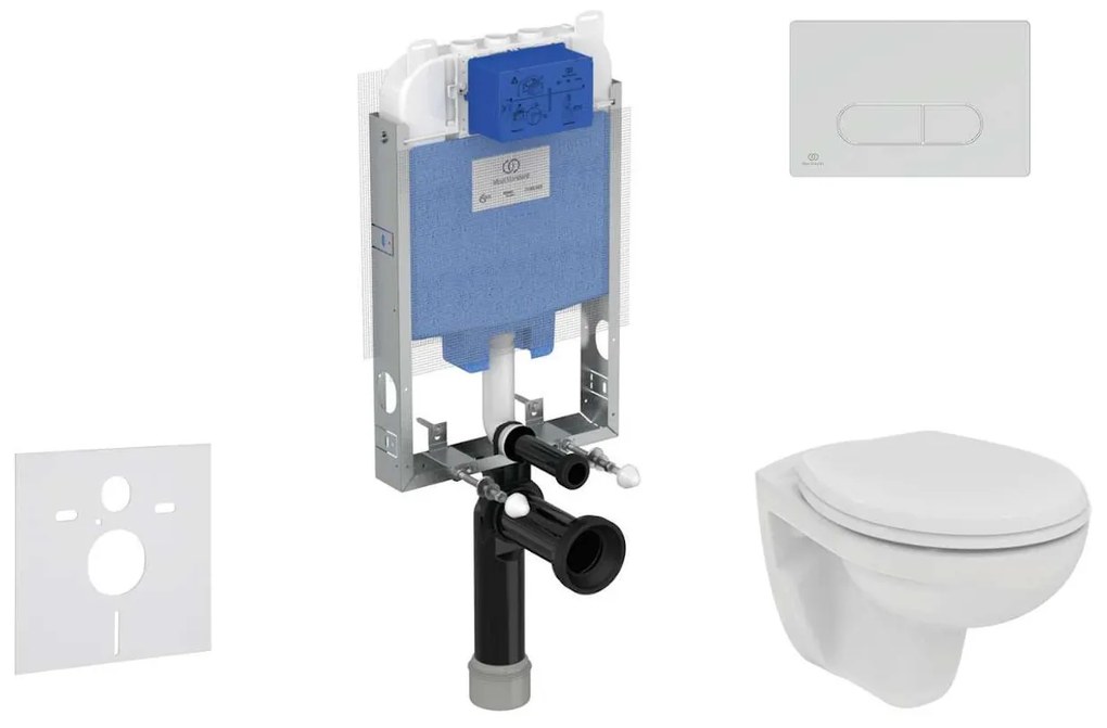 Ideal Standard ProSys - Set předstěnové instalace, klozetu a sedátka  Eurovit, tlačítka Oleas M1, Rimless, SoftClose, bílá ProSys80M SP124