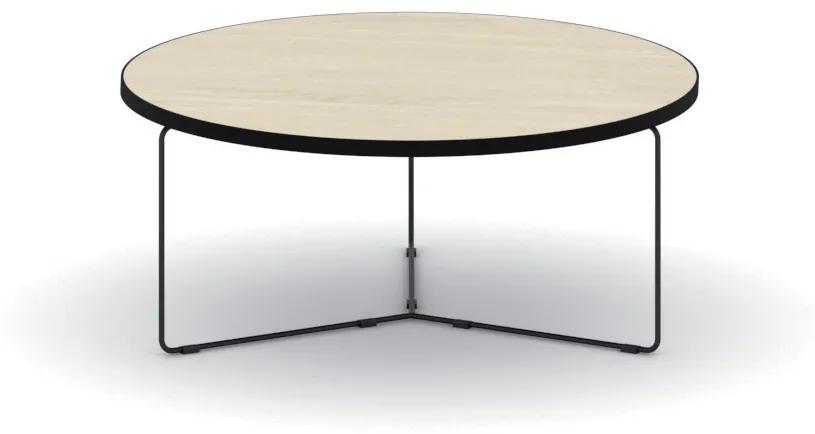 B2B Partner Kulatý konferenční stůl TENDER, výška 275 mm, deska průměr 900 mm, dub přírodní
