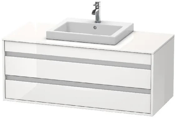 Duravit Ketho - Umyvadlová skříňka 50x120x55 cm, 2 zásuvka, lesklá bílá KT675602222