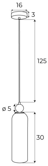 MAXLIGHT P0511 - Lustr na lanku CAMPANILA 1xE27/40W/230V pr. 10 cm mosaz/šedá
