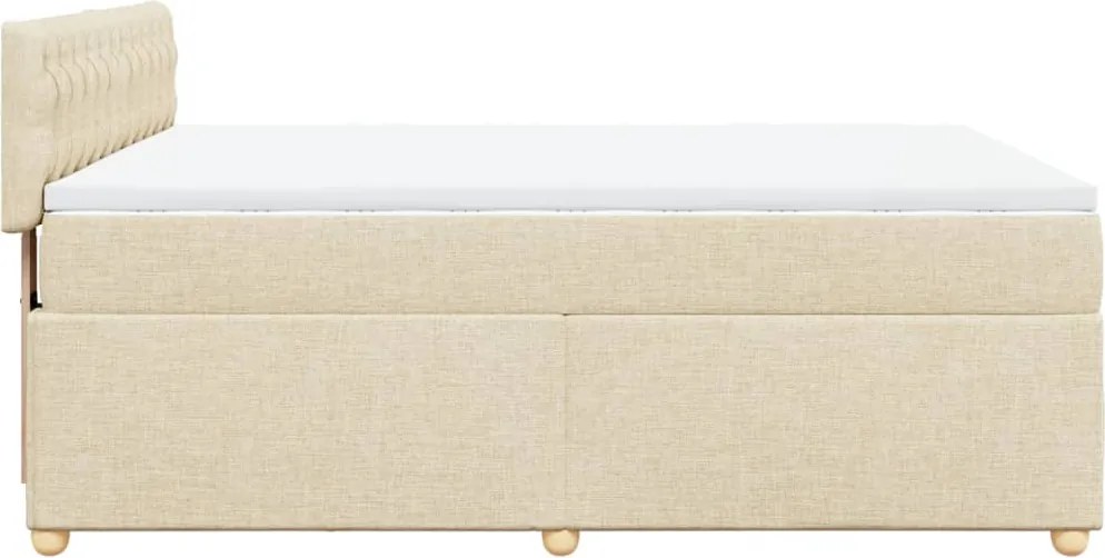 Box spring postel s matrací krémová 160x200 cm textil 3289043