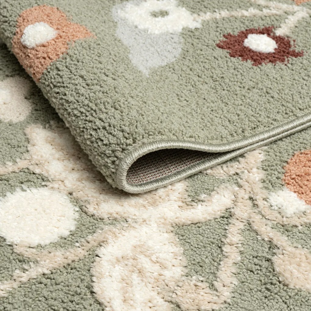 Angel Carpet, Kusový koberec Aurora 25 Green, 80x150, zelená, kancelář