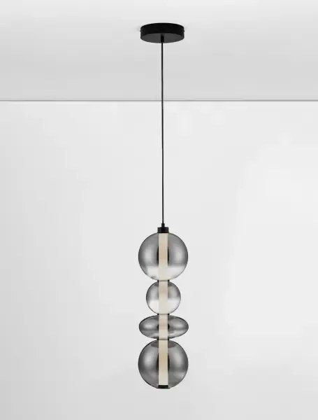 LED stmívatelné černo-šedé designové svítidlo Bally