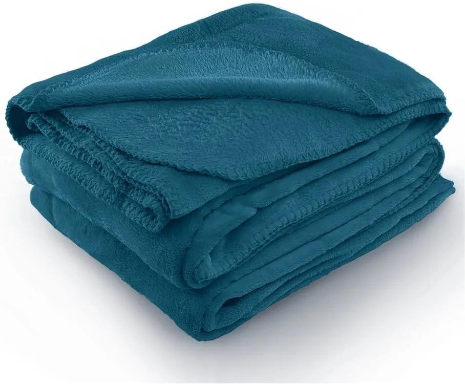 Indigově modrá deka z mikrovlákna AmeliaHome Tyler, 70 x 150 cm
