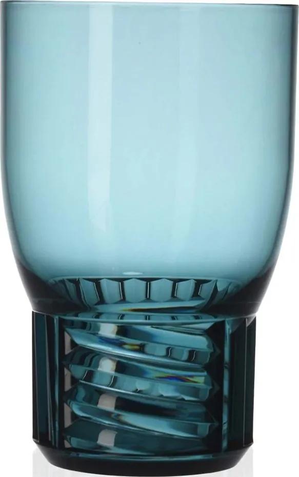 Skleněný pohár Trama 13 cm nebově modrý