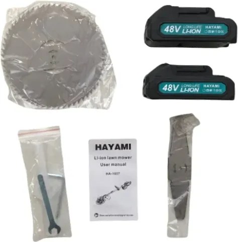 Akumulátorový skládací křovinořez HAYAMI HA-1037 + 2 baterie + příslušenství