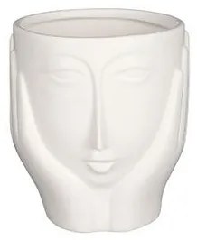 Mica Decorations Keramický obal hlava LADY 12 cm, bílá
