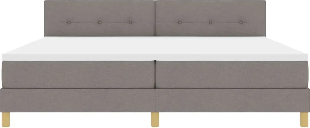 Postel s boxspringem s polštářem Taupe 200 x 200 cm textil 3338948