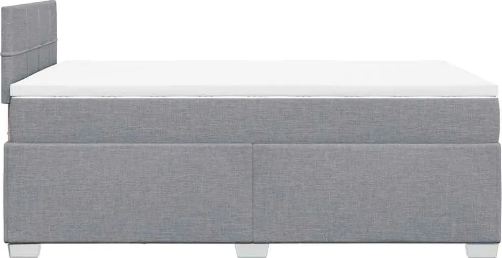 Box spring postel s matrací světle šedá 120x190 cm textil 3285827
