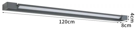 Brilagi-LED Venkovní nástěnné svítidlo AQUA LINE LED/36W/230V 120 cm IP44 antr.